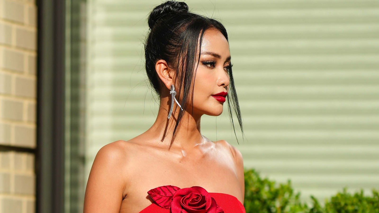 A Full Face Of Cherry-Red Makeup Is The Ultimate Look For The Winter