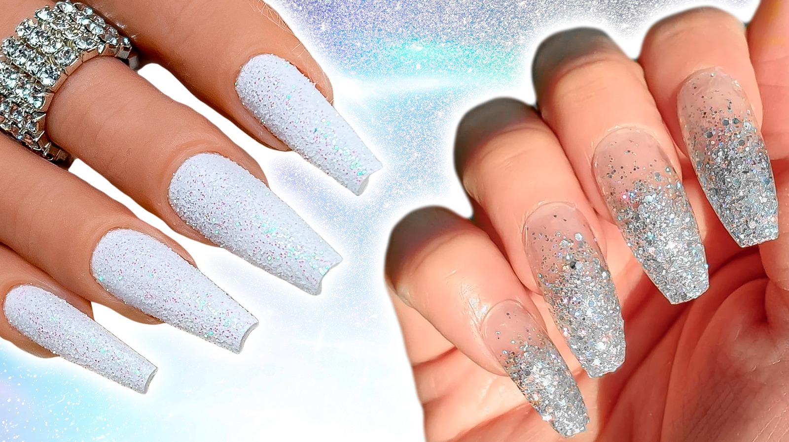 Shimmery White Mani Inspo Perfect For Any Season